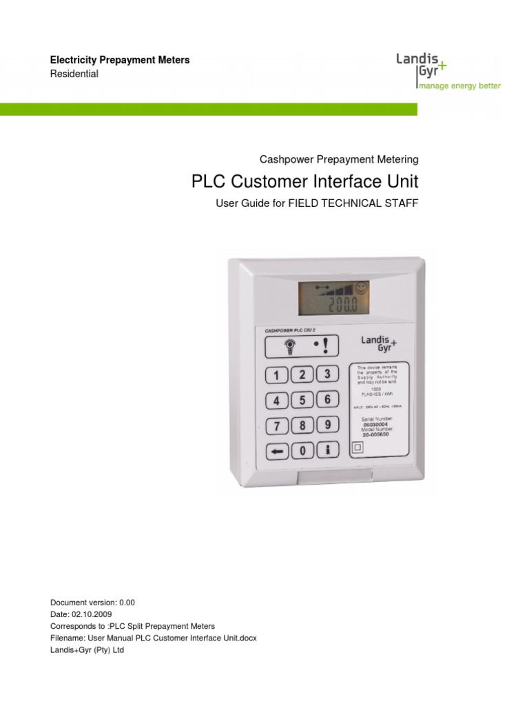 User Manual Plc Customer Interface Unit Technical Staff Pdf Electrical Connector Ac