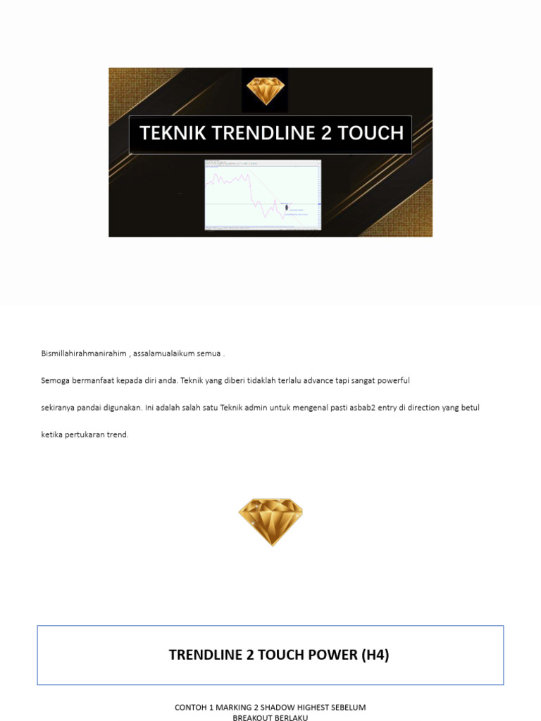 Teknik Trendline 2 Touch XAUUSD Gold | PDF