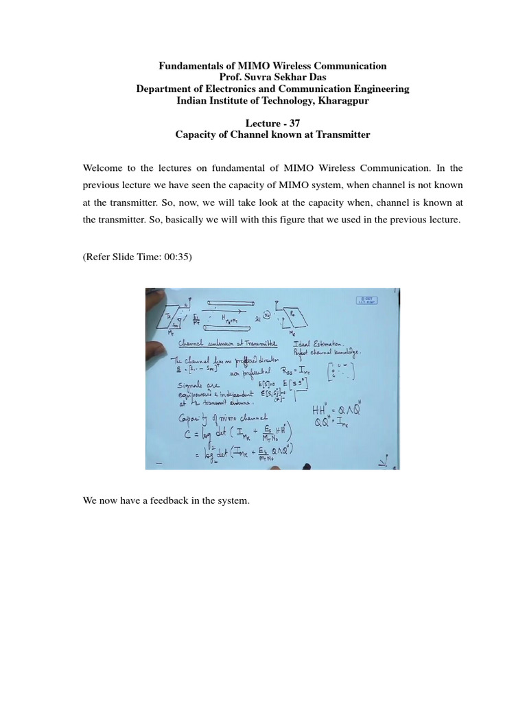 Lec 37 | PDF | Matrix (Mathematics) | Algebra