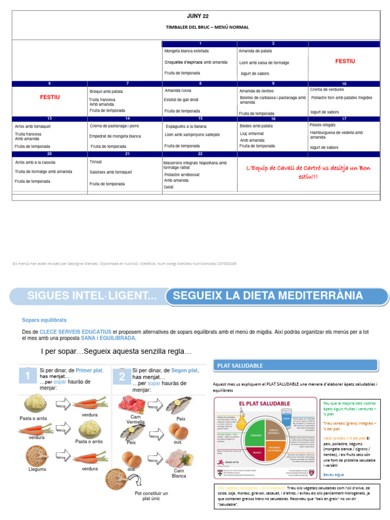 Menu Juny | PDF
