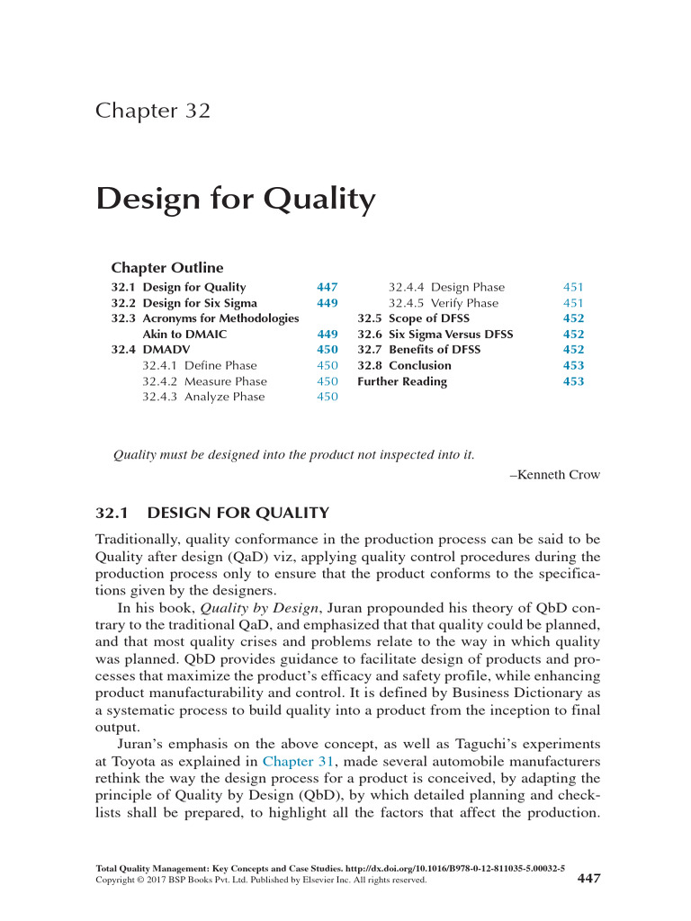Design For QUALITY | PDF | Design For Six Sigma | Six Sigma