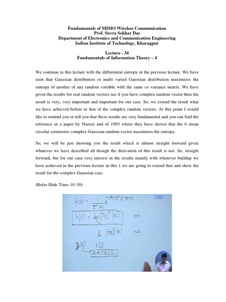 Lec 34 | PDF | Expected Value | Probability Distribution