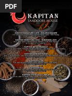 Kapitan Restaurant Menu Overview | PDF | Kebab | Indonesian Cuisine