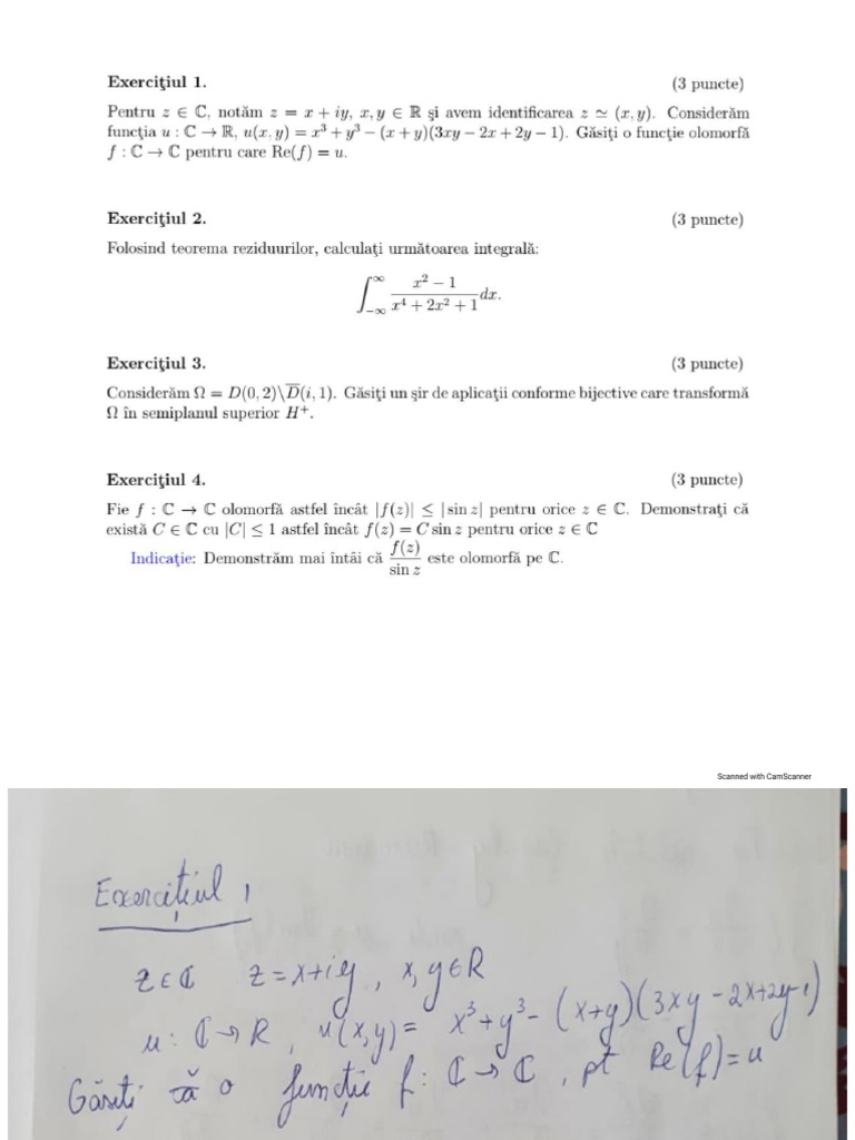 Analiza Complexa Var 4 | PDF