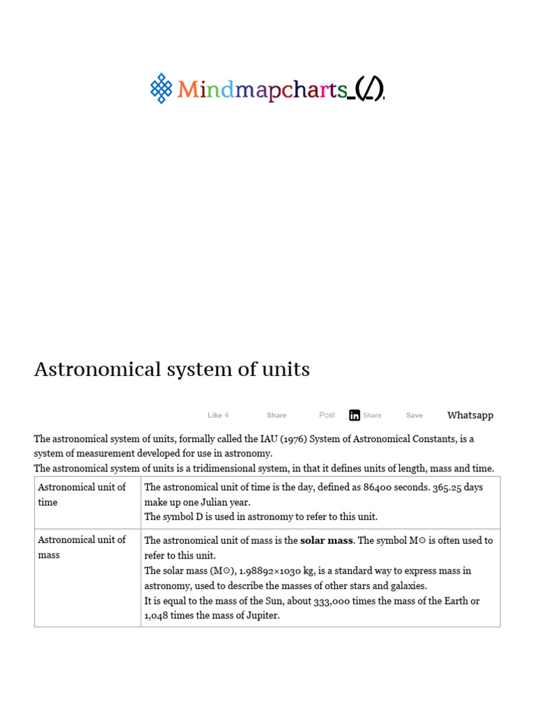 Astronomical System of Units | PDF | Astronomical Unit | Physical Sciences