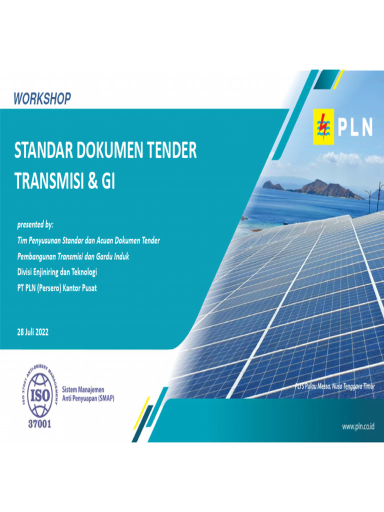 Workshop Dokumen Tender PLN | PDF | Teknologi & Rekayasa