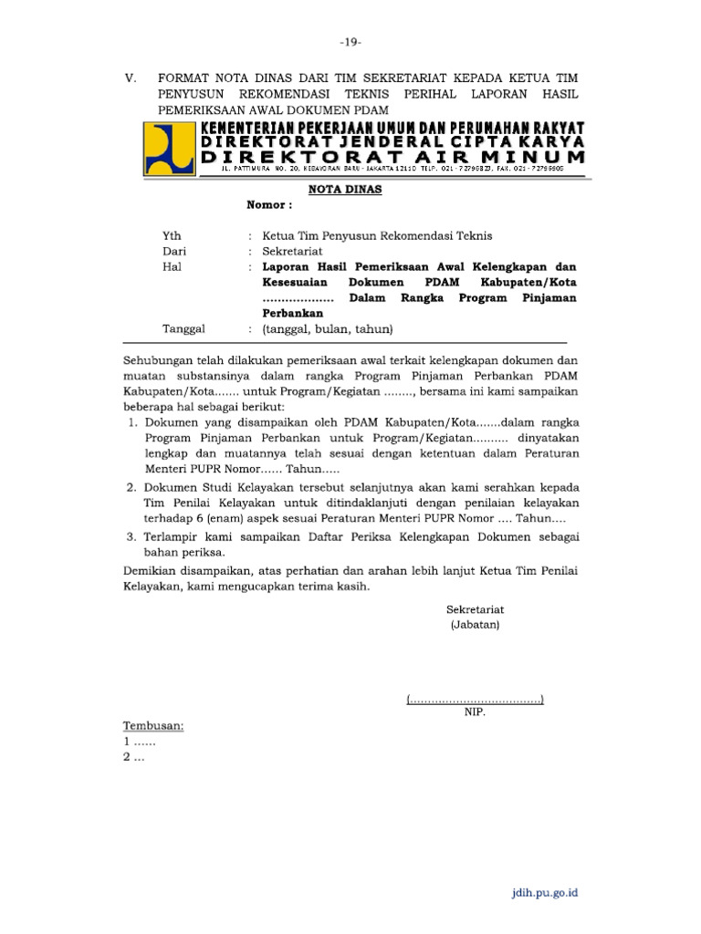 Nota Dinas Laporan Hasil Pemeriksaan Spam | PDF