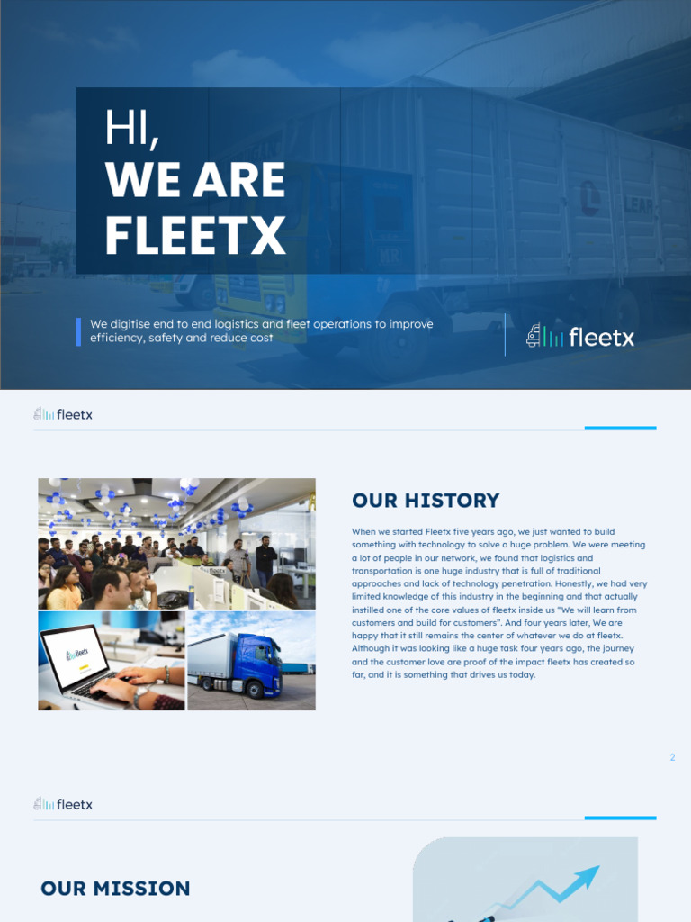 Company Profile - Fleetx - Io | PDF | Logistics | Transport