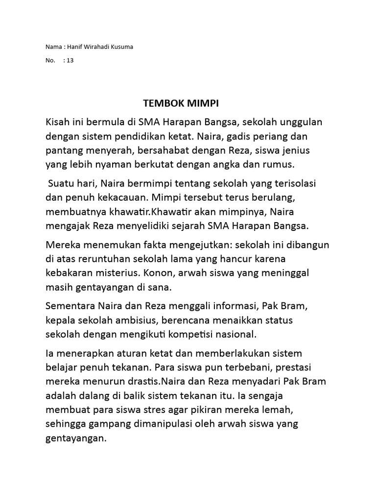 Contoh Novel Cerita Pdf