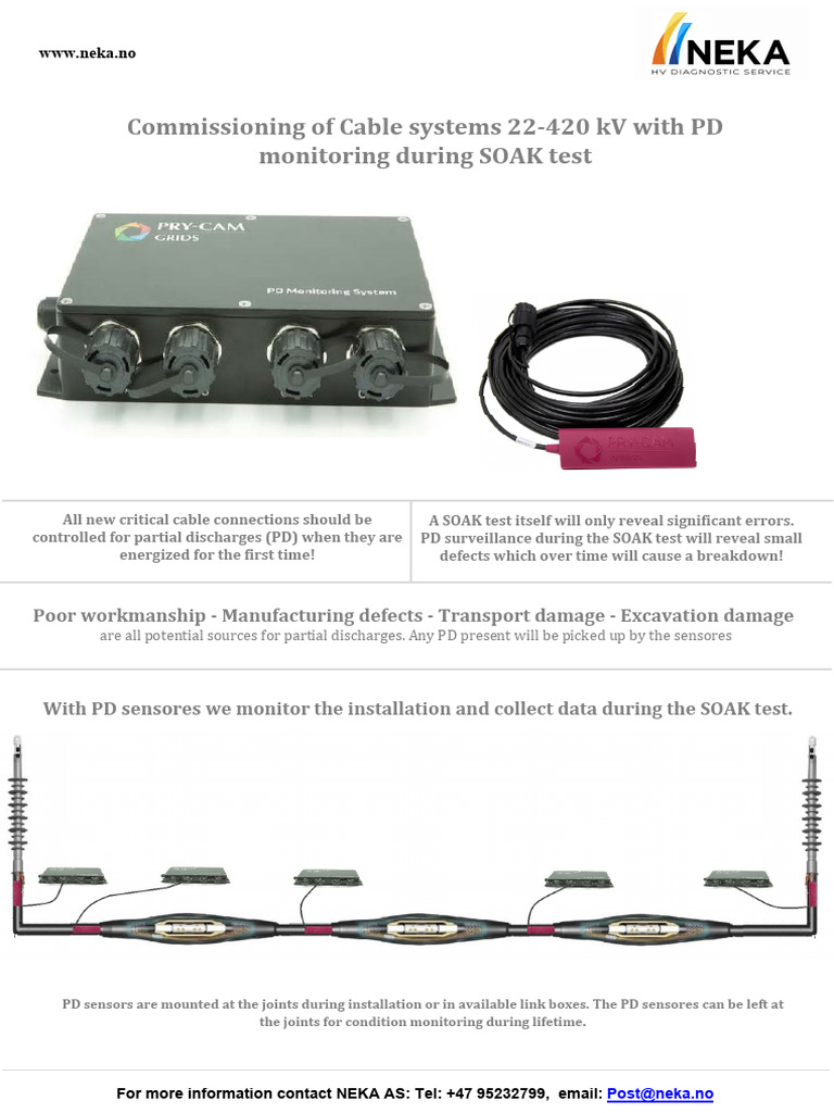 PD Monitoring in HV Cable Soak Tests | PDF