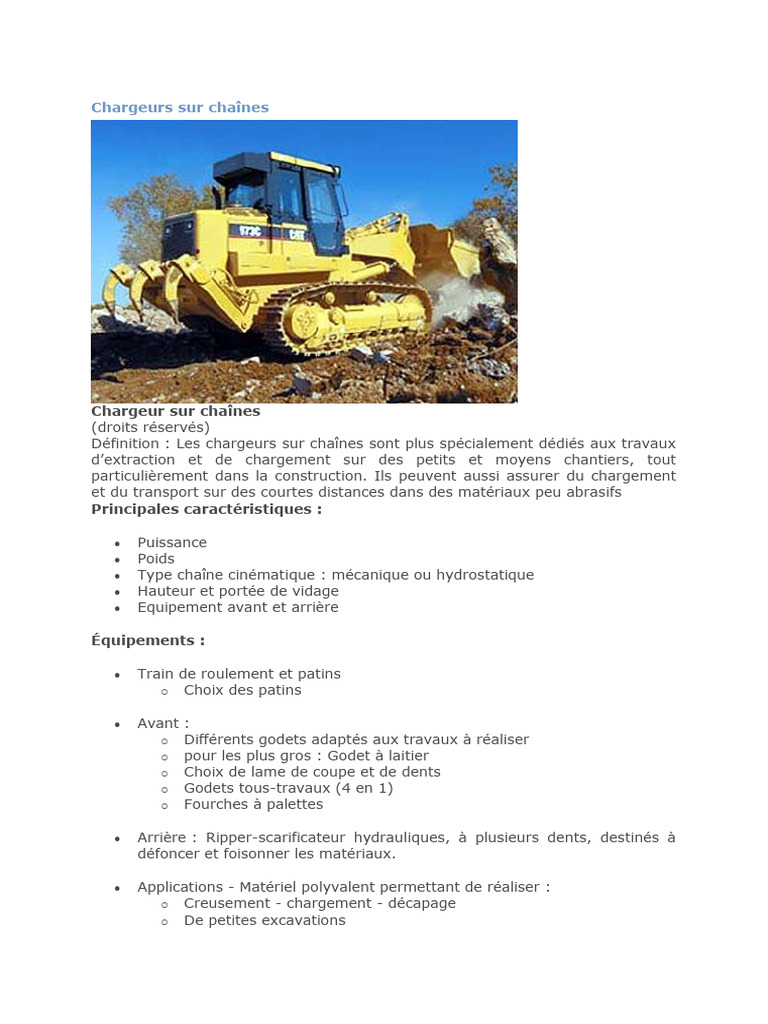 Engins de Chargement Et Transport | PDF