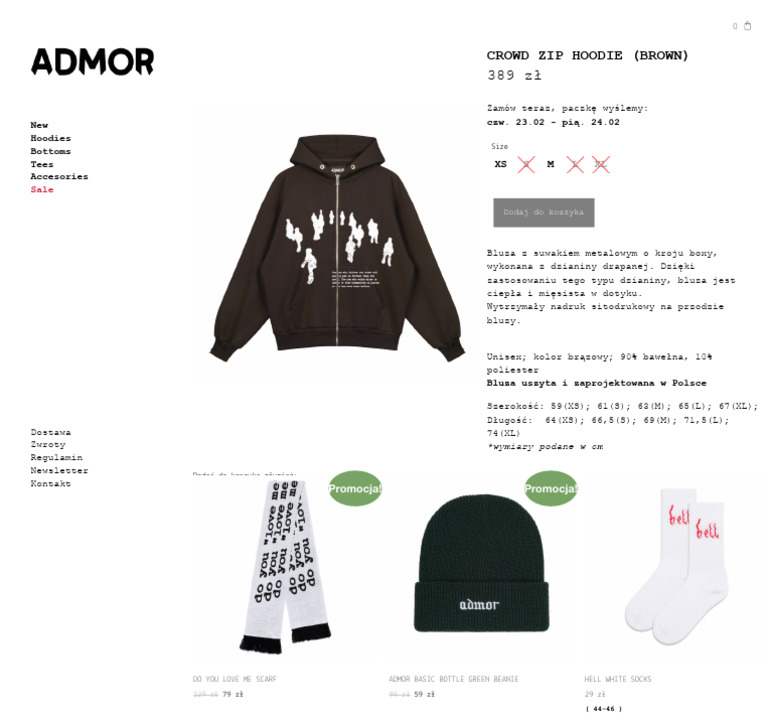 Crowd Zip Hoodie (Brown) - Admor® | PDF