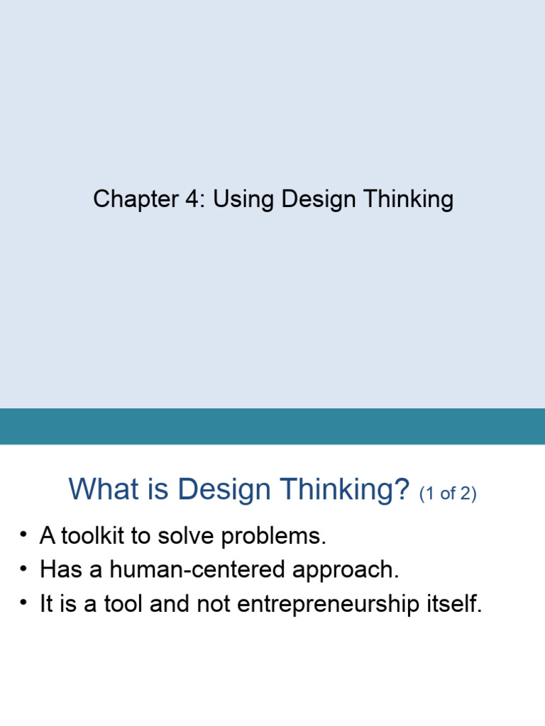 Week 4.1 Design Thinking | PDF | Design Thinking | Entrepreneurship