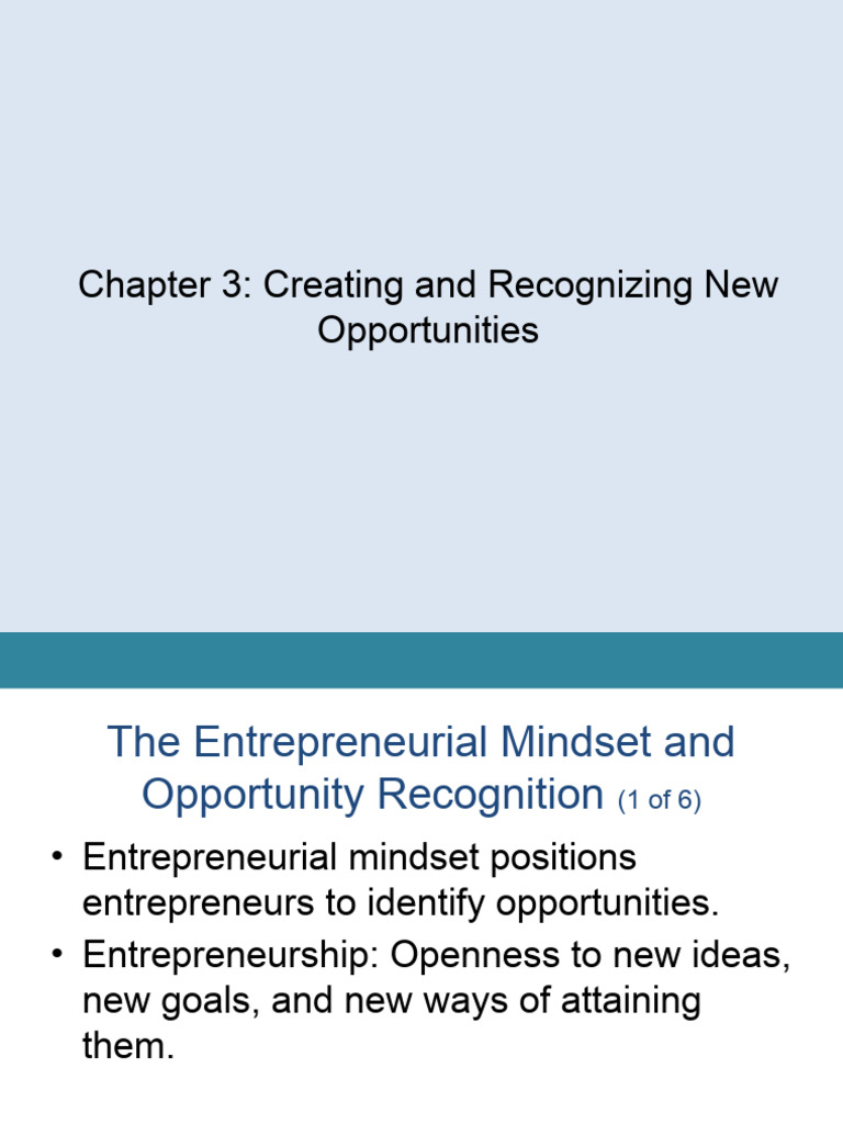 Four Pathways to Identify Opportunities | PDF | Entrepreneurship | Mindset
