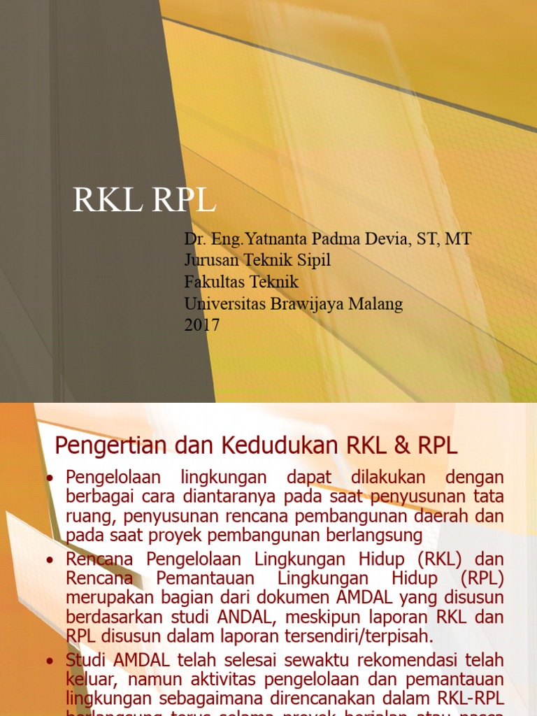 RKL dan RPL dalam Pengelolaan Lingkungan | PDF