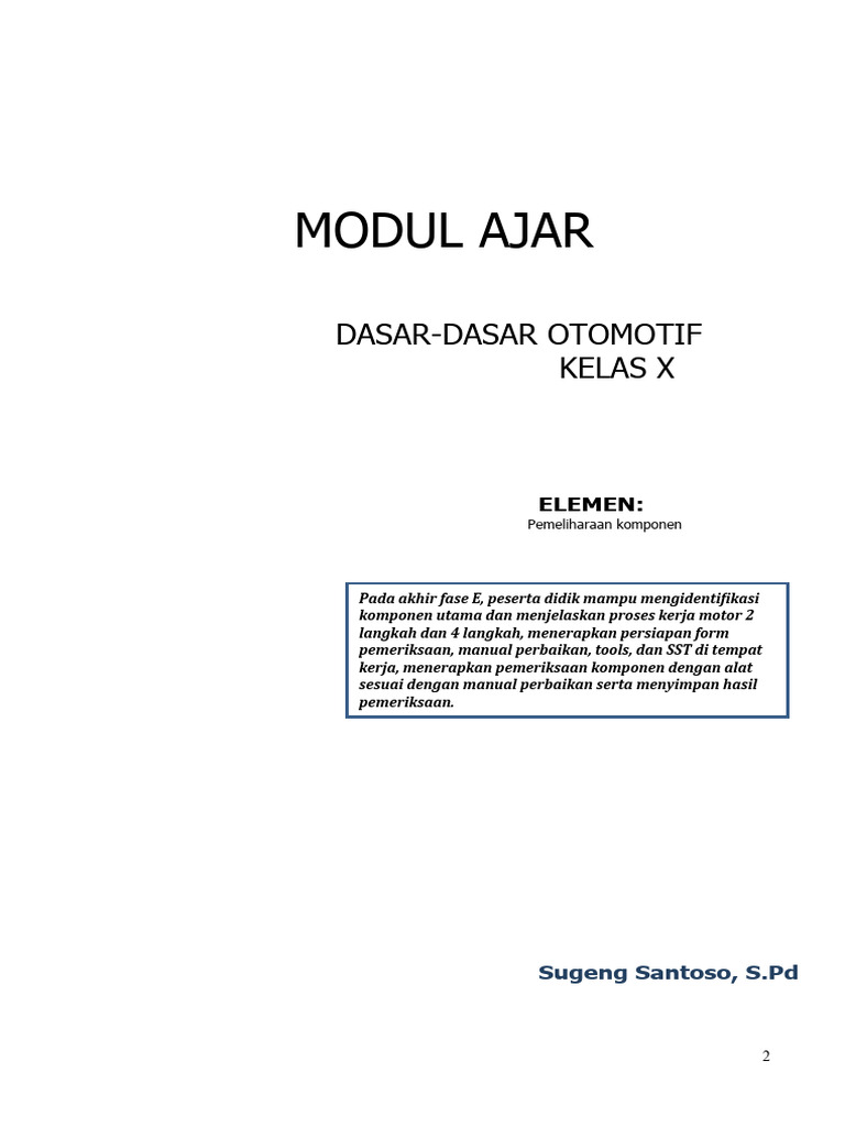 Modul 8 Pemeliharaan Komponen | PDF