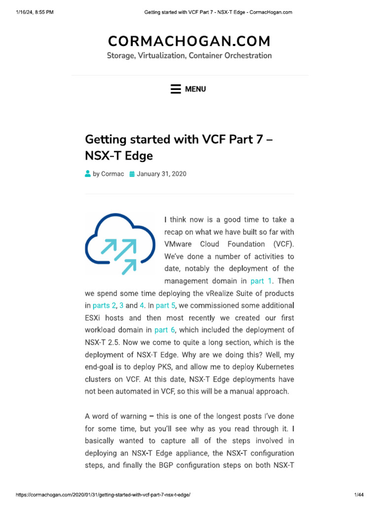 Cormic Hogan NSX-T | PDF