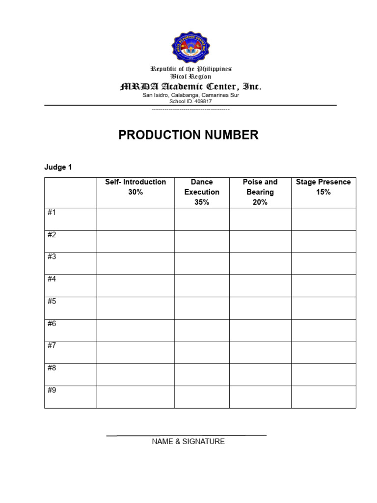 Tabulation For Mr. Ms. Intrams | PDF | Clothing | Fashion