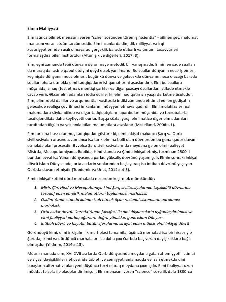 Elmin Mahiyyəti | PDF