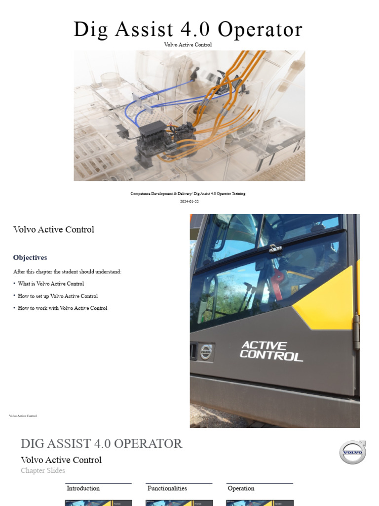 Dig Assist 4.0 Volvo Active Control | PDF | Equipment | Manufactured Goods