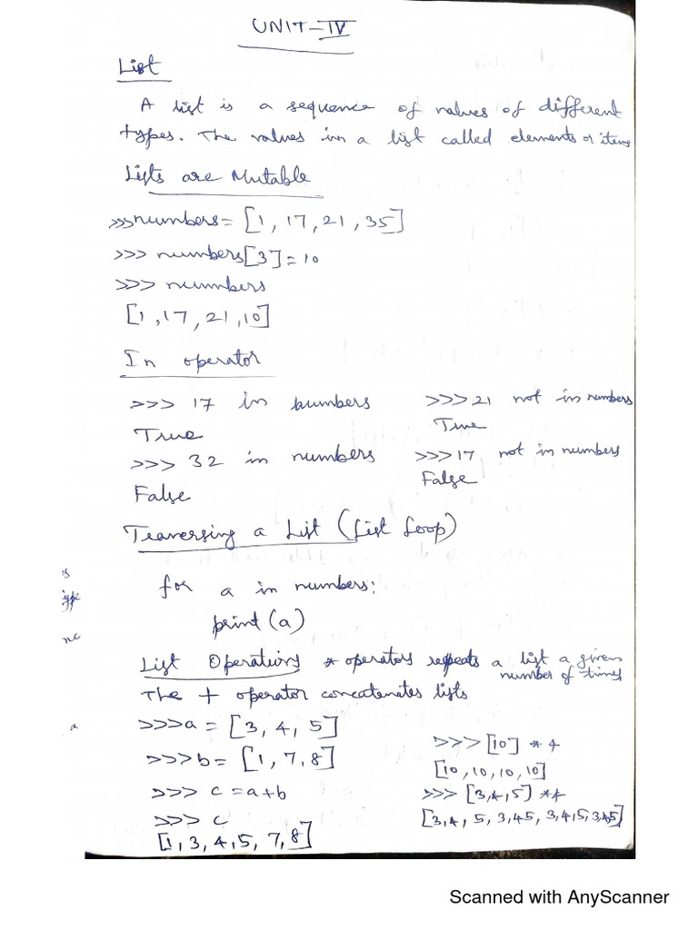 Python Notes (Unit-4) | PDF Python Notes (Unit-4) | PDF