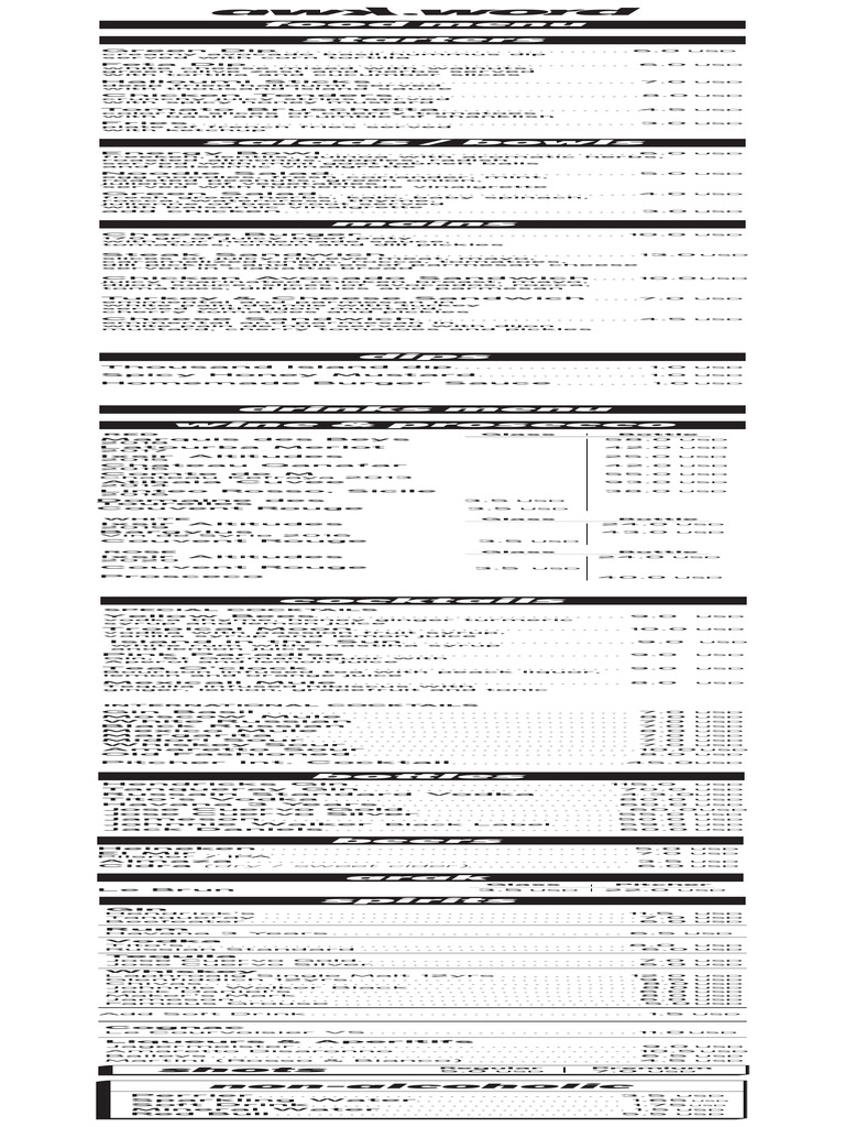 Phone Menu Drinks 24 Juin 2021 | PDF | Salad | Dill