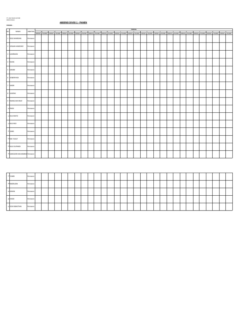 Absen Manual Finger | PDF