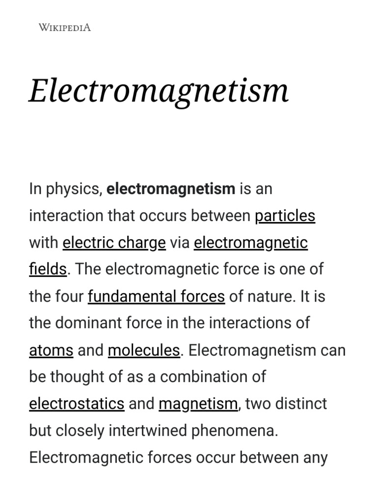 Electromagnetism | PDF