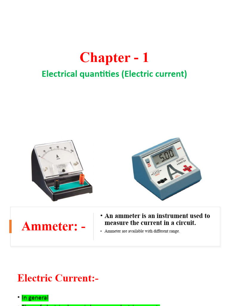 Current, Voltage & Resistance | PDF | Electrical Resistance And ...