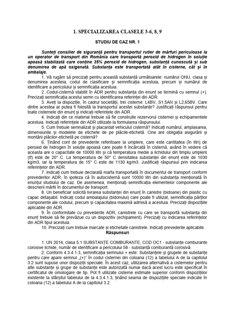 Studii de Caz Clasa 3,4,5,6,8,9 | PDF