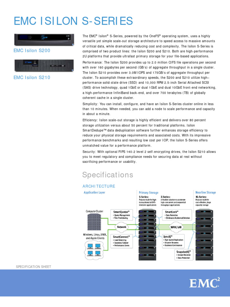 Isilon S Series | PDF | Solid State Drive | Hard Disk Drive