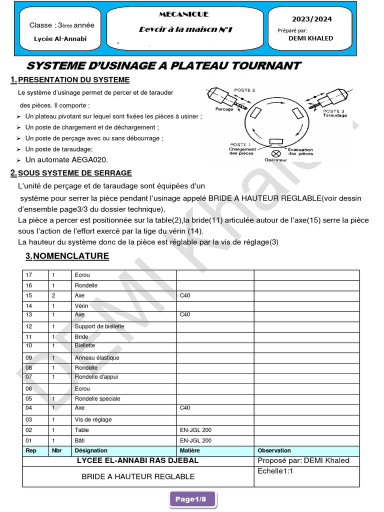 Système d'Usinage avec Bride Réglable | PDF | Usinage | Processus ...