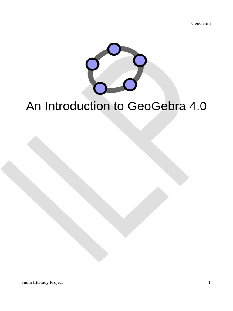 GeoGebra 4.0 Guide for Students | PDF | Line (Geometry) | Perpendicular