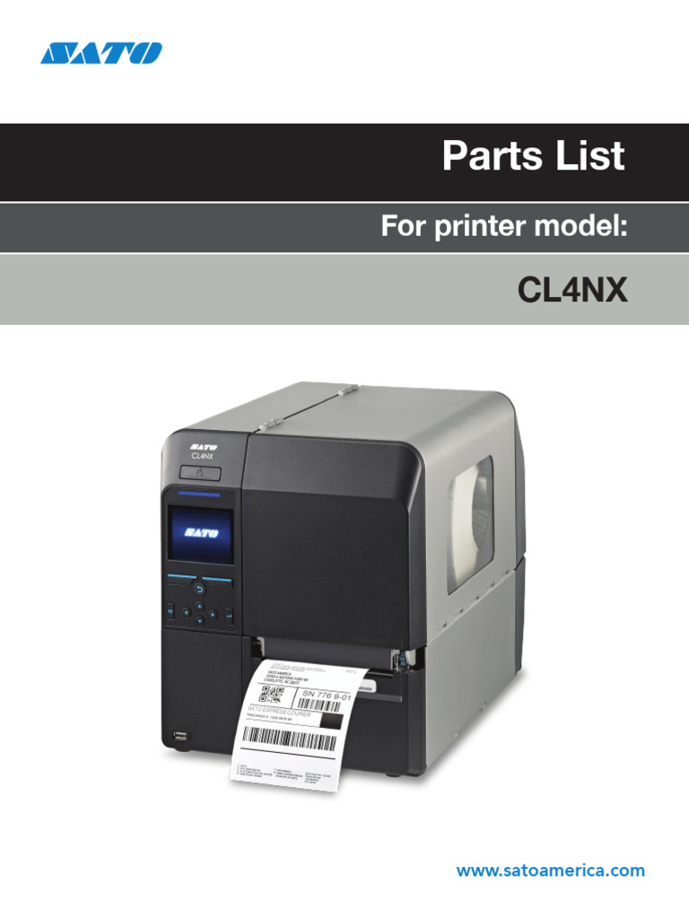 CL4NX Series Parts List | PDF | Screw | Tools