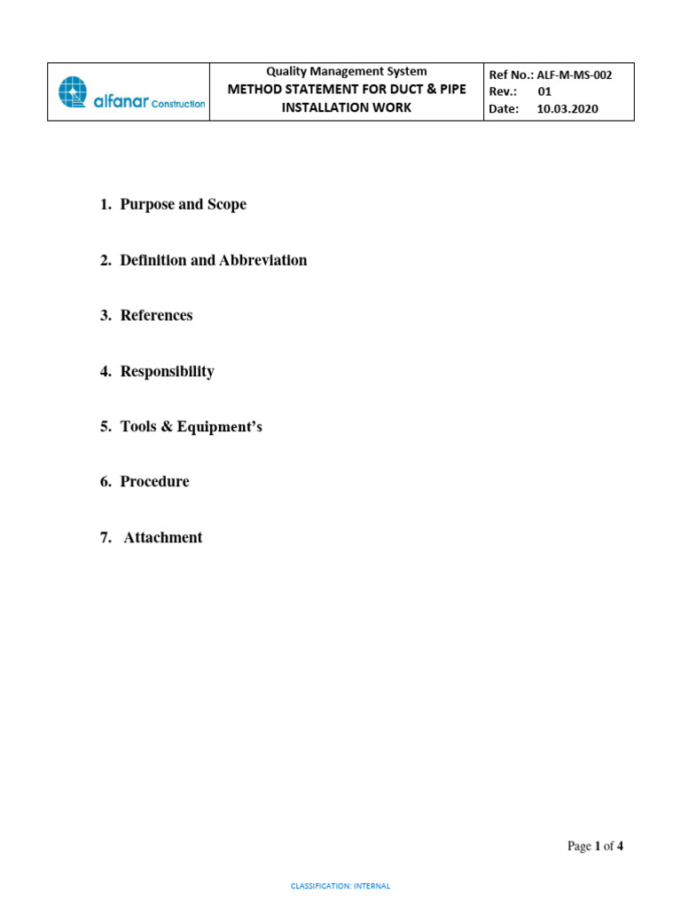3-3-2. MOS HVAC Duct and Piping System | Download Free PDF | Duct (Flow) | Pipe (Fluid Conveyance)