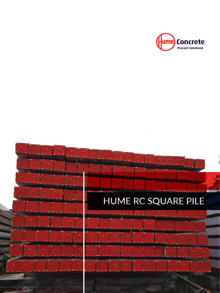 Hume RC Square Pile Catalogue PDF | PDF | Deep Foundation | Concrete