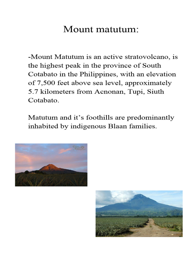 Mount Matutum | PDF
