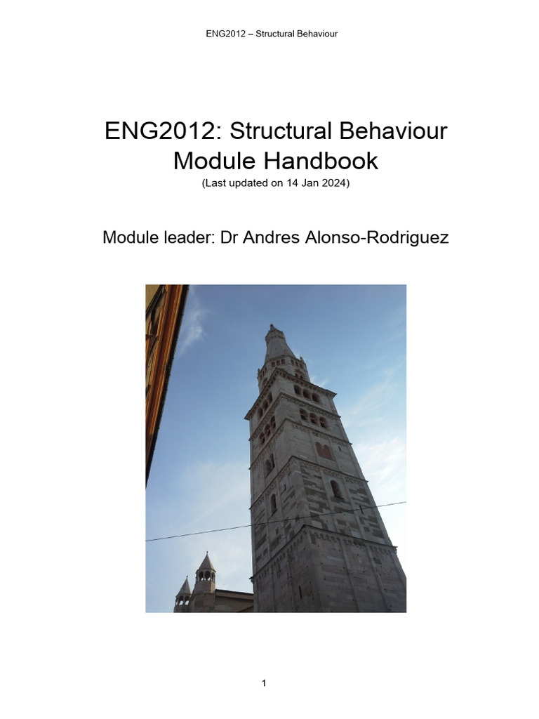 Module Handbook ENG2012 | PDF | Buckling | Structural Analysis