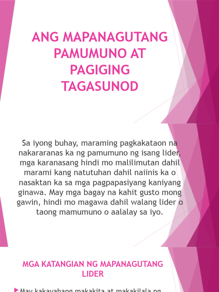 EsP 8 - Module 8 - Lider at Tagasunod 1 | PDF