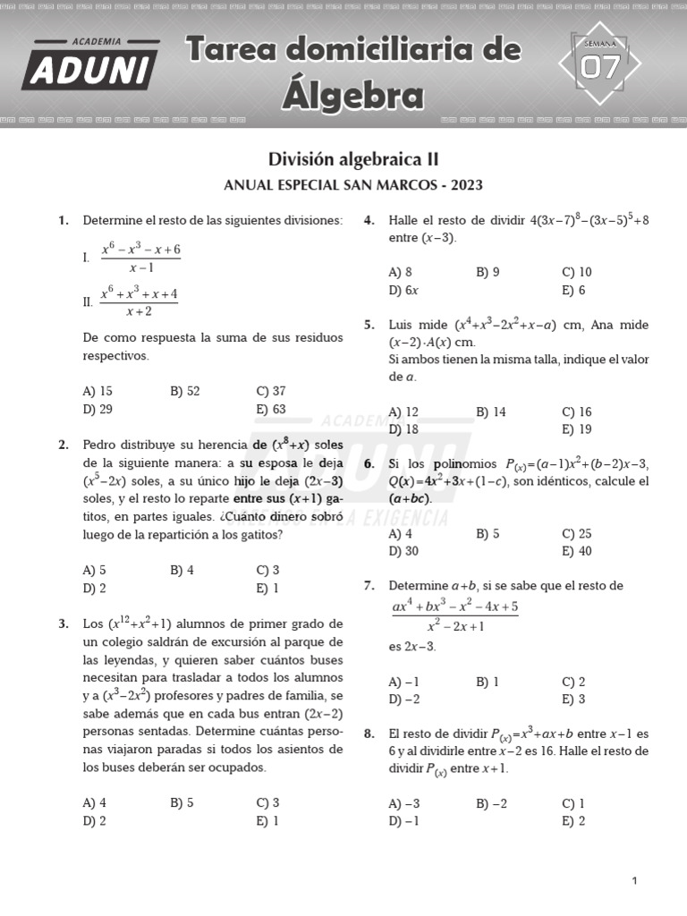 X - AESM - Domi - Sem 07 | PDF