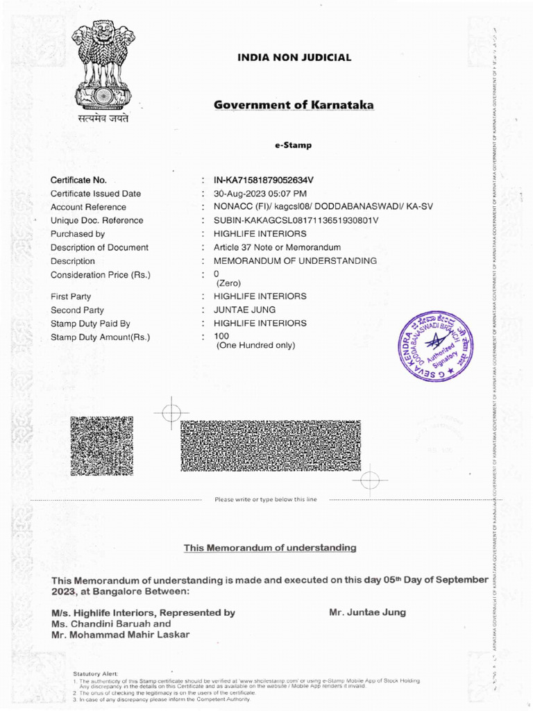 Agreement For MR Jung Scan | PDF