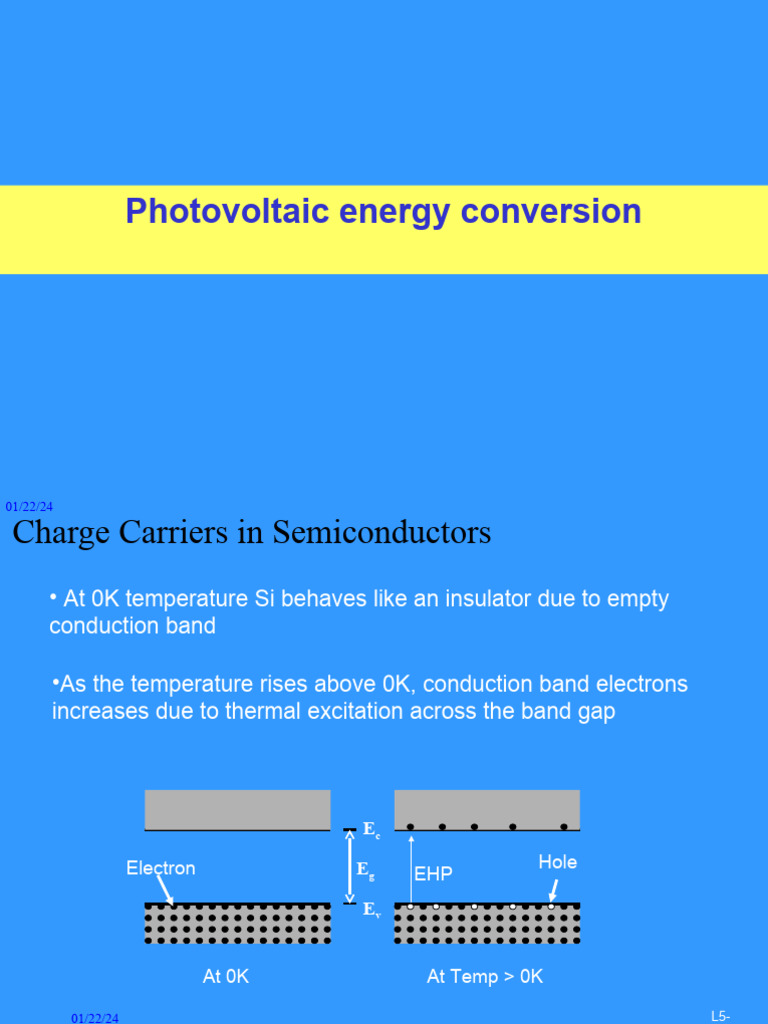 Photovoltaic Conversion - 2 | PDF | Semiconductors | Doping (Semiconductor)