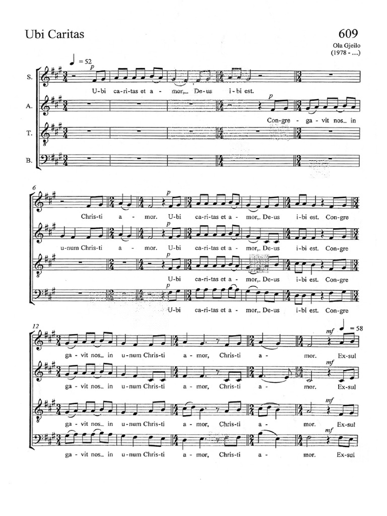 Gjeilo-Ubi Caritas | PDF