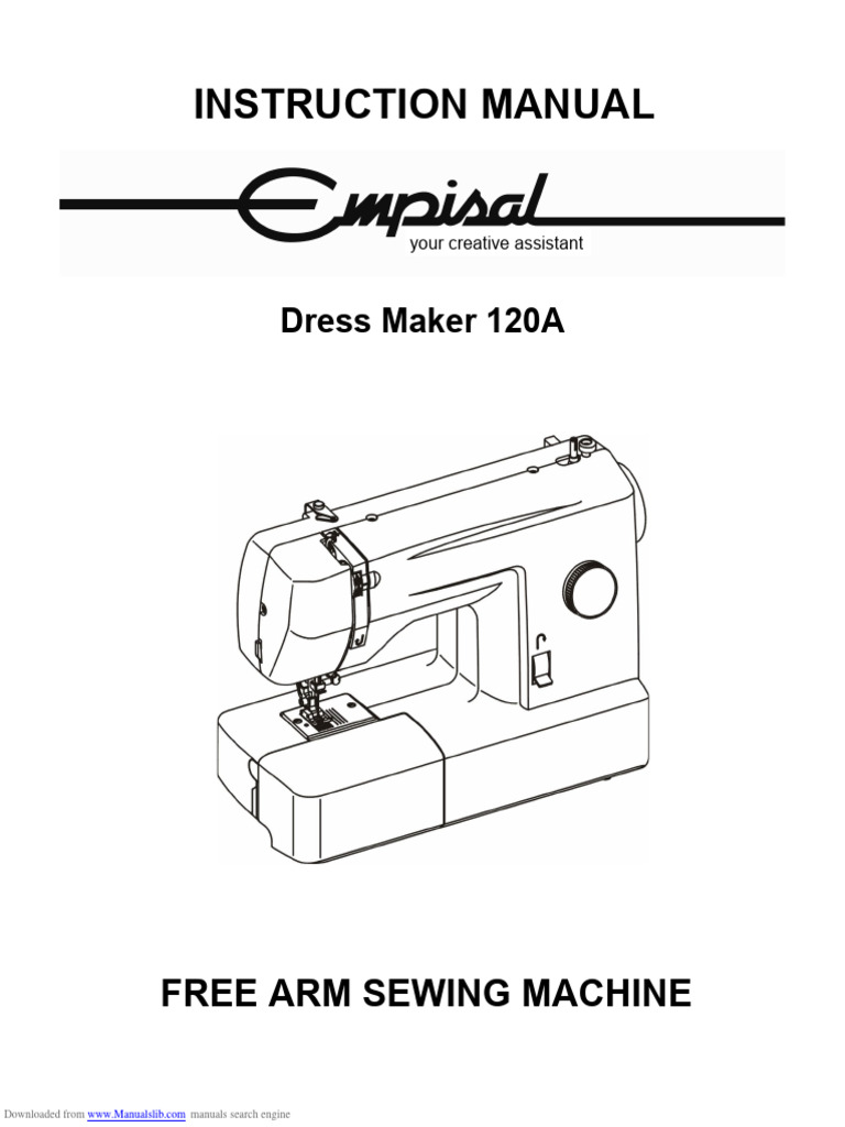 Empisal 120A Sewing Machine Instruction Manual | PDF | Sewing Machine | Sewing