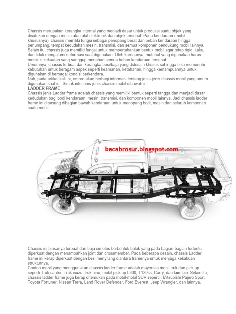 Jenis Rangka Mobil | PDF
