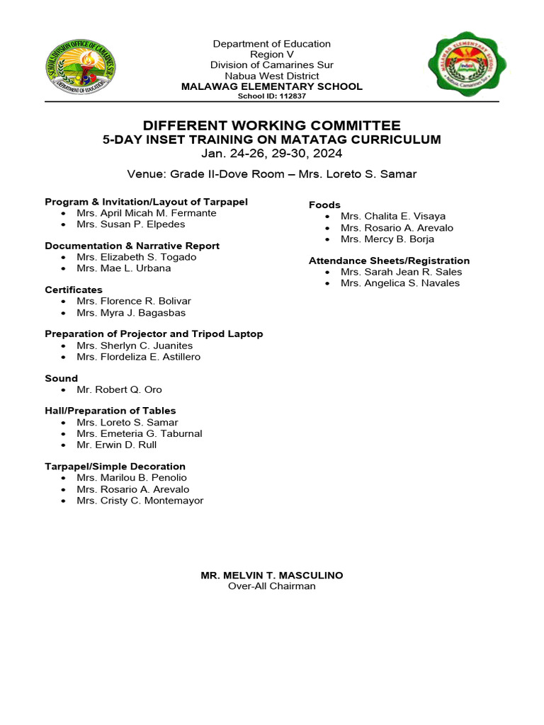 Inset 2023 | PDF | Teachers | Curriculum