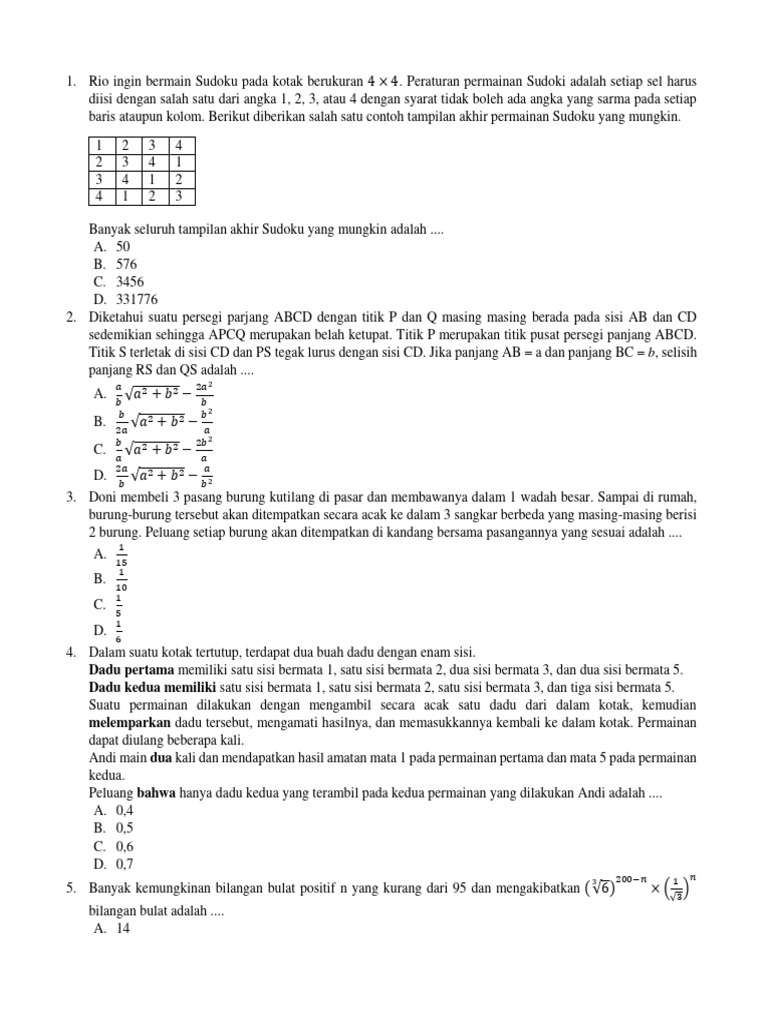 Oji Coba OSN 2023 | PDF | Metode & Bahan Ajar | Seni