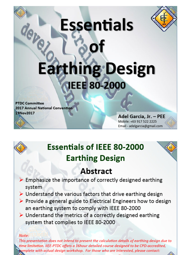 836 EARTHING dESIGN gUIDE | PDF | Electrical Resistance And Conductance ...