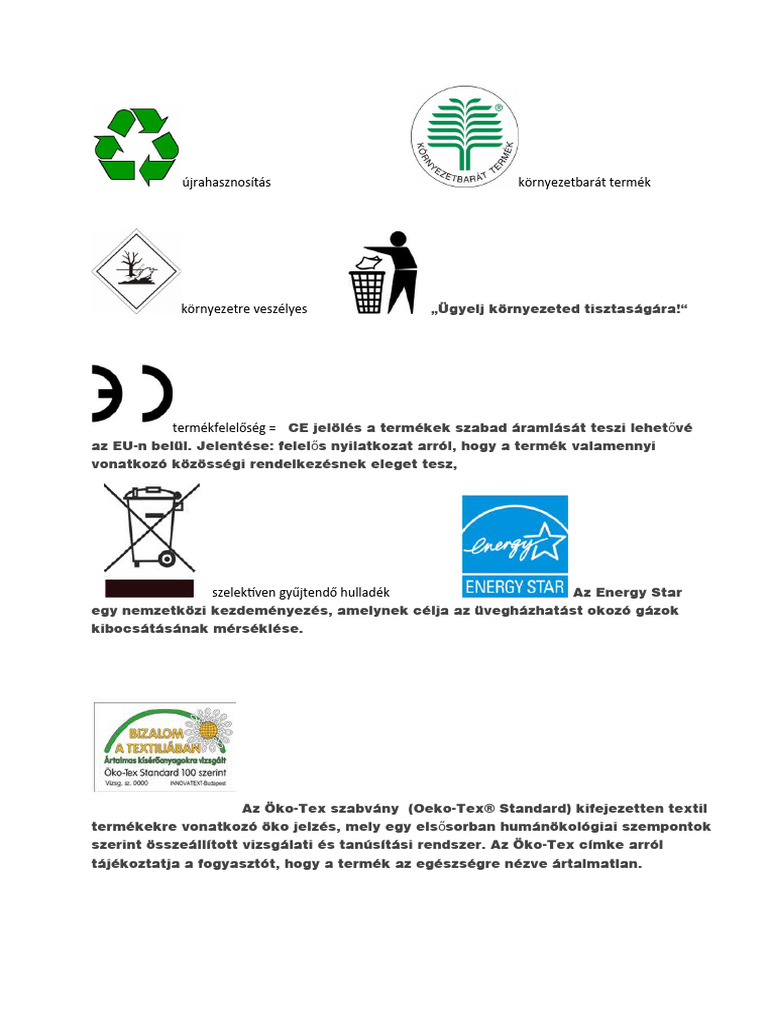 Környezetvédelmi Jelek | PDF