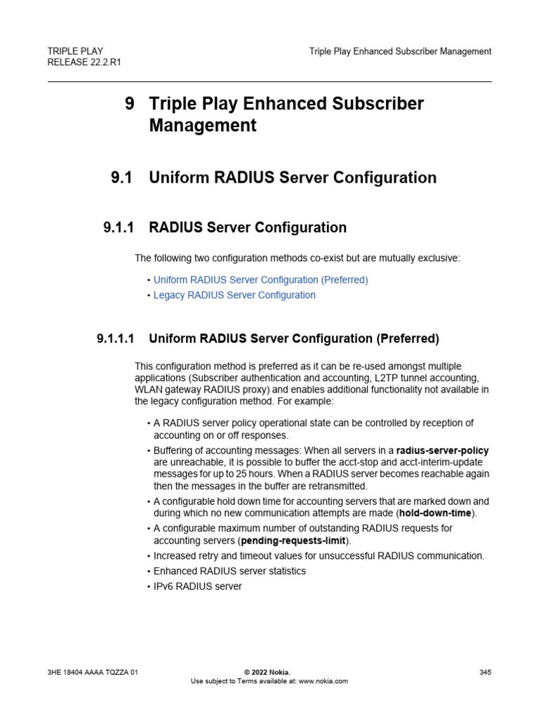 Subscriber | PDF | Radius | Network Architecture